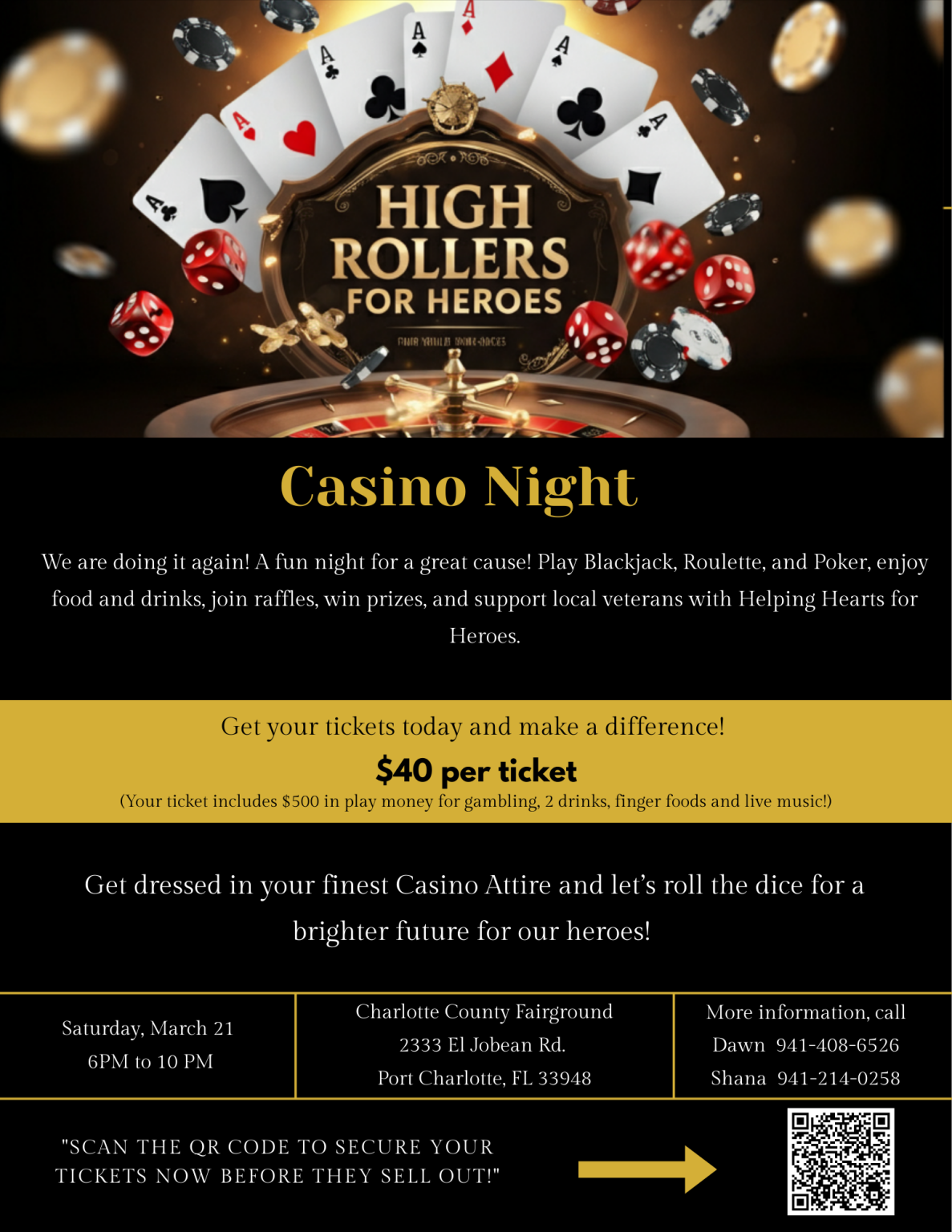 High Rollers for Heroes Casino Night – March 21, 2026 - Englewood Review