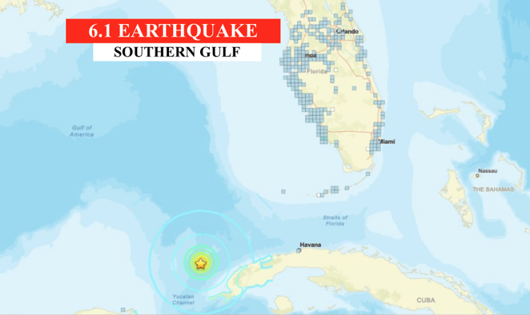 6.1 Magnitude Earthquake Off Cuban Coast Sends Tremors Across Florida ...